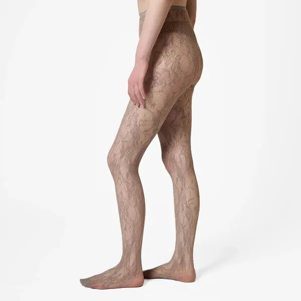 STEMS Arial Lace Mesh Tights - Grey