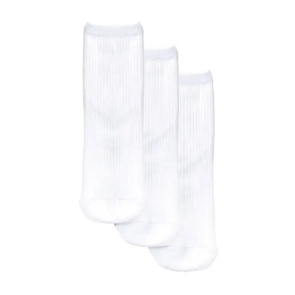 STEMS 3-pack Ribbed Ankle Socks - White