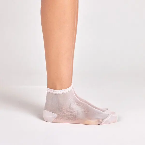 STEMS Hailey Silky Sheer Ankle Socks - Cosmic Blush