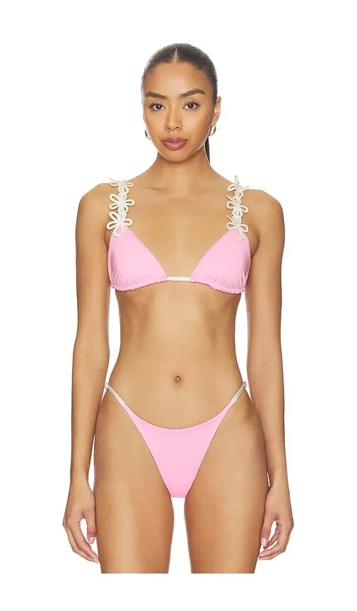 ANCORA Fiori Bikini Top - Pink