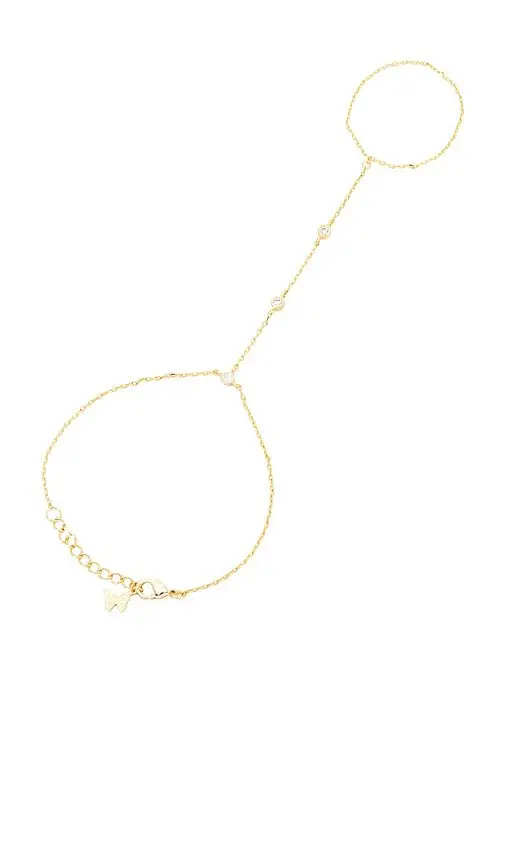 ADINA EDEN Dainty Cz Bezel Hand Chain