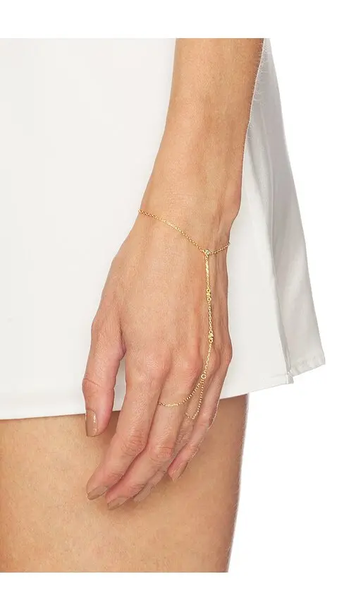 ADINA EDEN Dainty Cz Bezel Hand Chain
