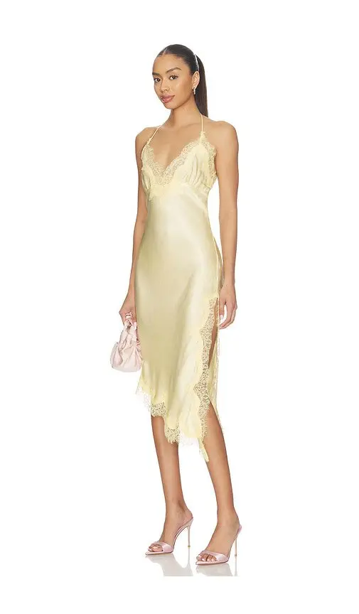 Bardot Silvio Halter Mini Dress - Buttercup