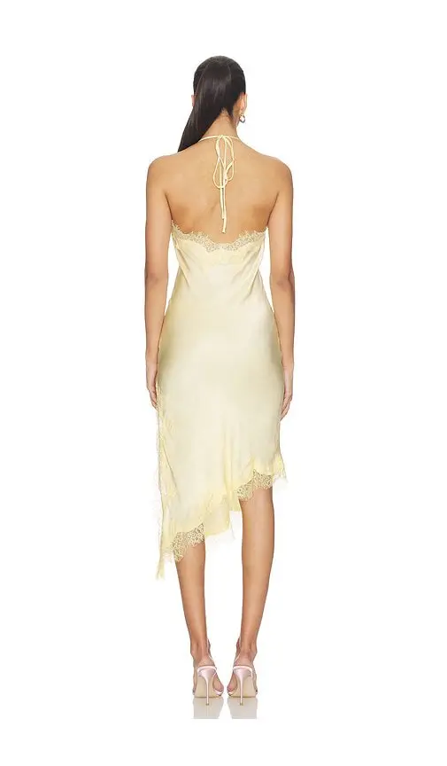 Bardot Silvio Halter Mini Dress - Buttercup