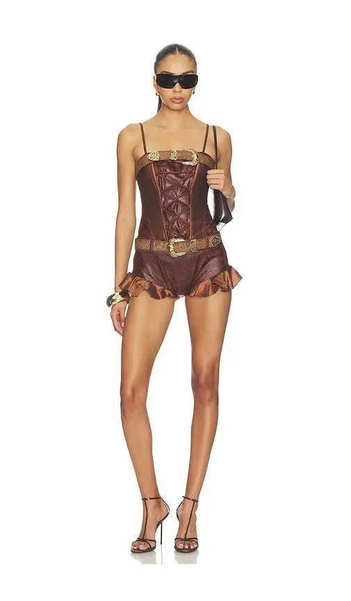 KIM SHUI Lace-up Corset Top