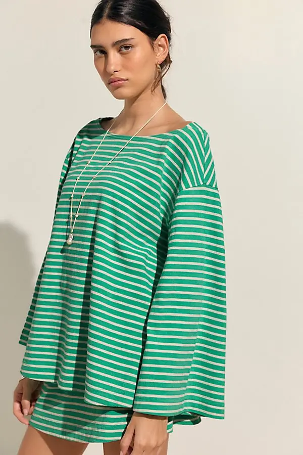 Free People Resort Ready Striped Set - Fern Combo