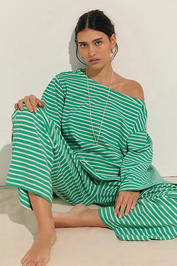 Free People Resort Ready Striped Set - Fern Combo
