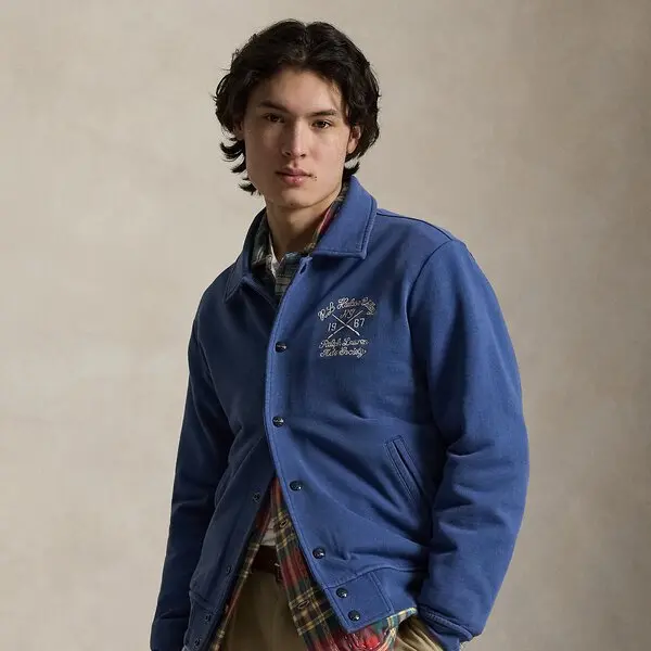Ralph Lauren Embroidered Loopback Fleece Jacket - Old Royal