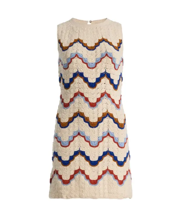 Escvdo Alma Crocheted Cotton Mini Dress