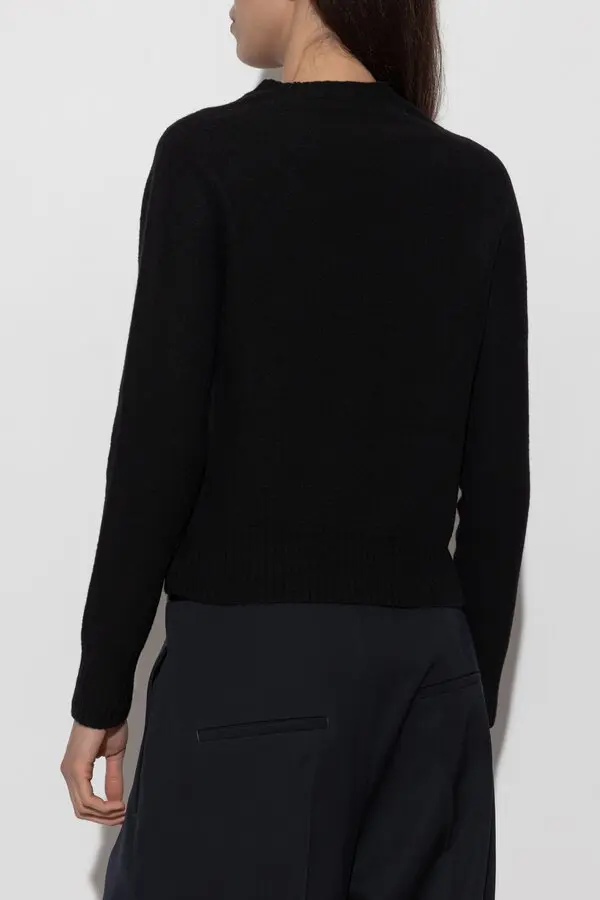 JIL SANDER Wool Crew Neck Sweater - Black
