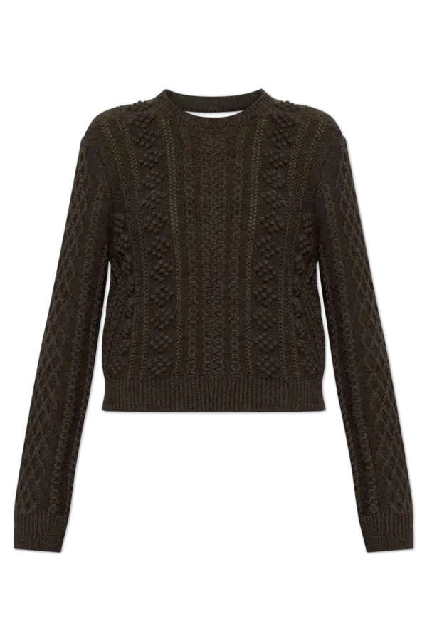 JIL SANDER Wool Sweater With Decorative Knit