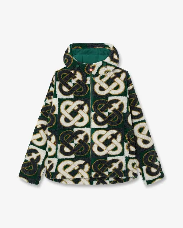Casablanca Checked Monogram Fleece Jacket