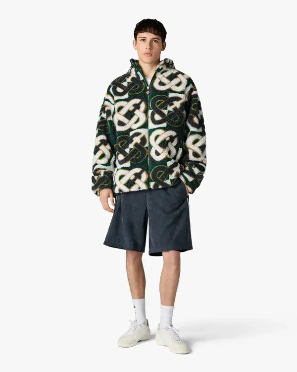 Casablanca Checked Monogram Fleece Jacket