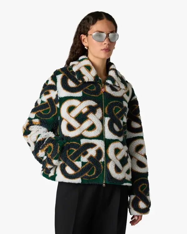 Casablanca Check Monogram Fleece Jacket