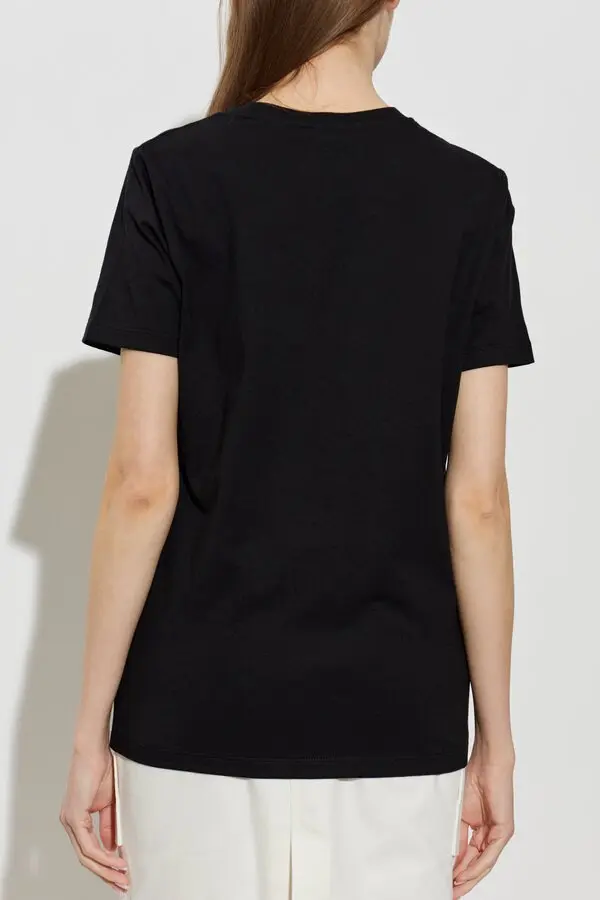 Balmain T-shirt With Embroidered Logo - Black