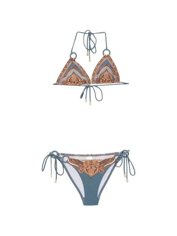Zimmermann Mahon Triangle Bikini Set - Sky Blue