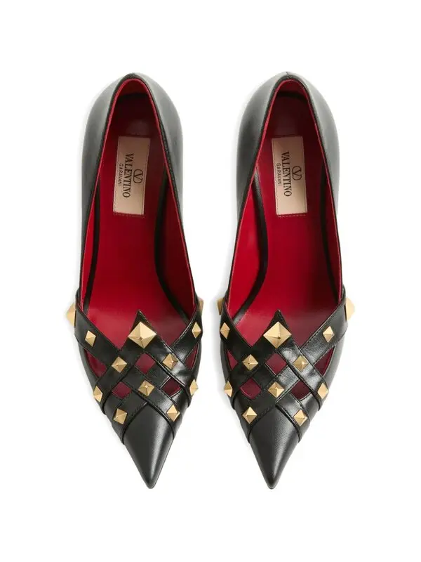 Valentino Garavani Studded Leather Pumps - Black