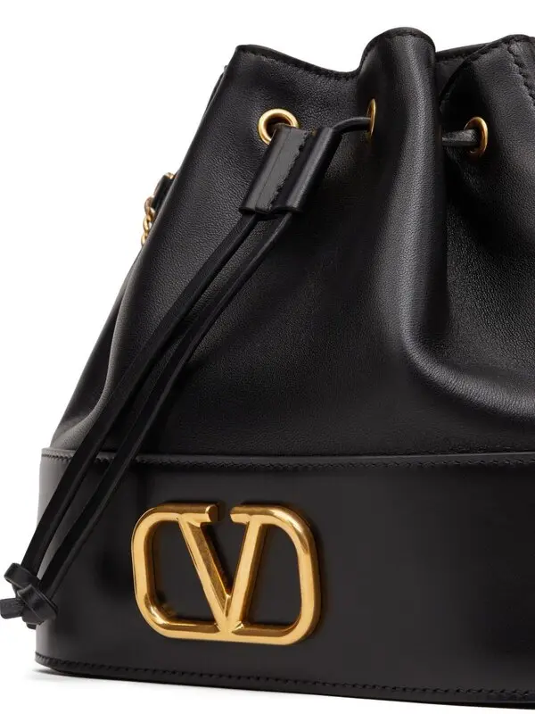 Valentino Garavani Vlogo Signature Mini Bucket Bag - Black