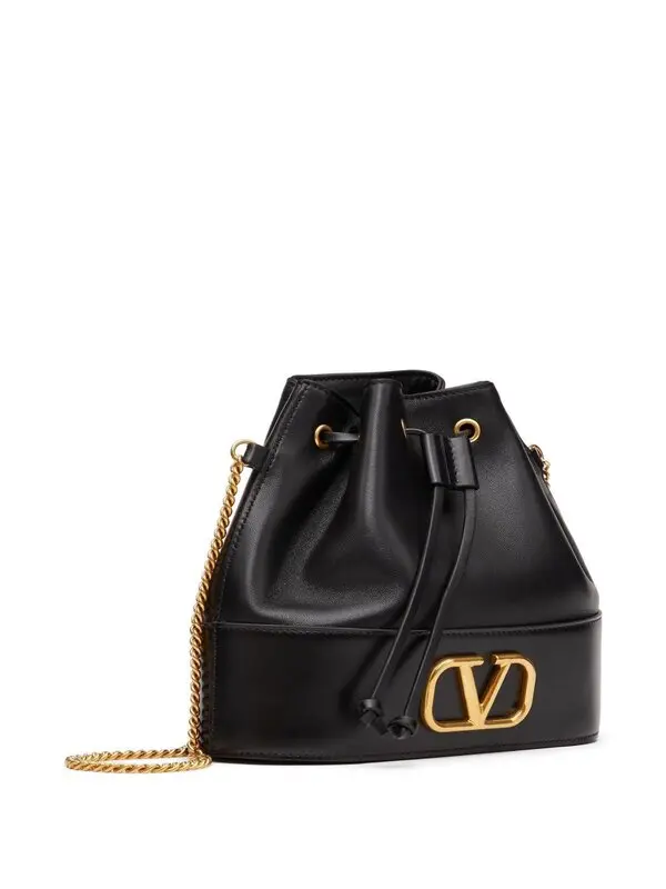 Valentino Garavani Vlogo Signature Mini Bucket Bag - Black