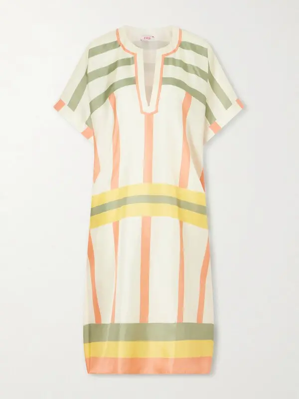 ERES Berlingot Printed Silk-twill Kaftan - Multi