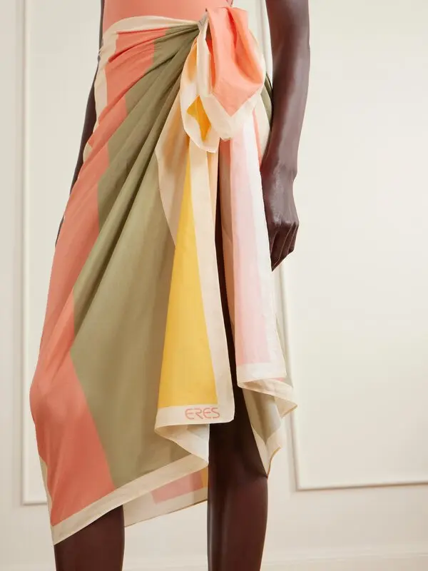 ERES Croquant Striped Cotton And Silk-blend Sarong - Multi