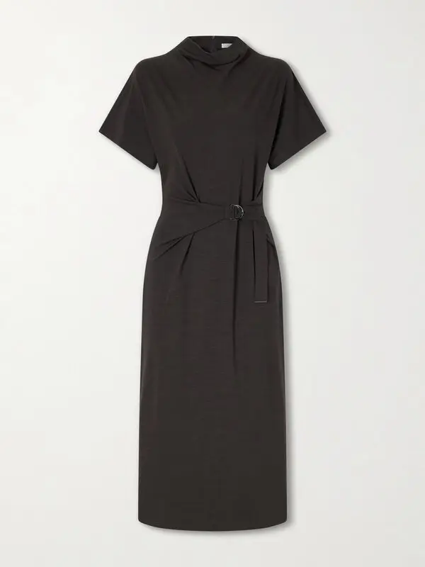 Brunello Cucinelli Belted Midi Dress