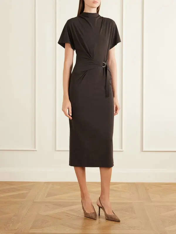 Brunello Cucinelli Belted Midi Dress