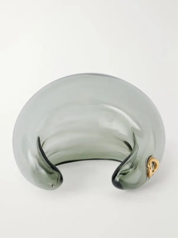 Alaïa Glass Cuff With Gold-tone Ring