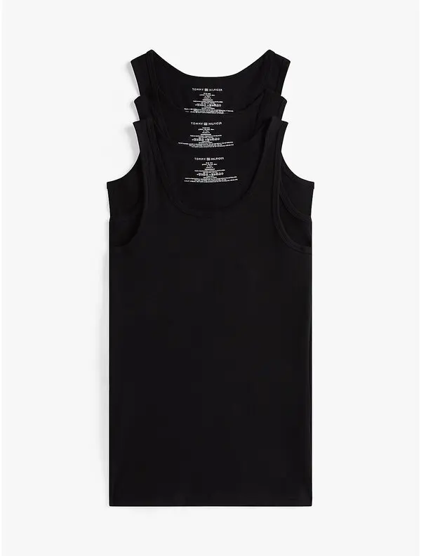 Tommy Hilfiger Cotton Classics Tank Undershirt 3-pack - Black