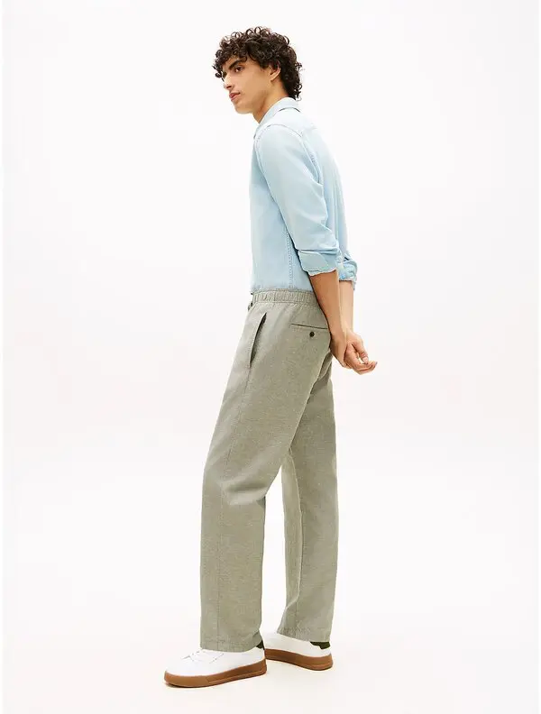Tommy Hilfiger Cotton-linen Blend Relaxed Fit Trousers