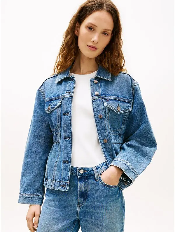 Tommy Hilfiger Cinched Faded Denim Jacket