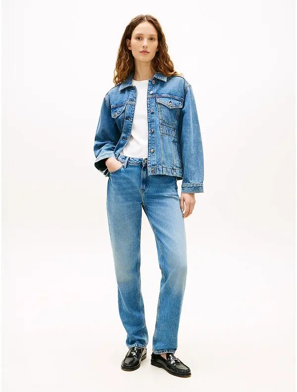 Tommy Hilfiger Cinched Faded Denim Jacket