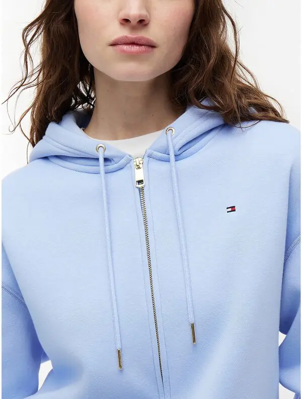 Tommy Hilfiger Full Zip Hoodie - Light Blue