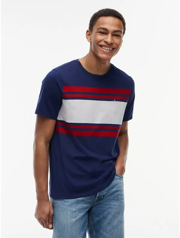 Tommy Hilfiger Block Stripe T-shirt - Navy