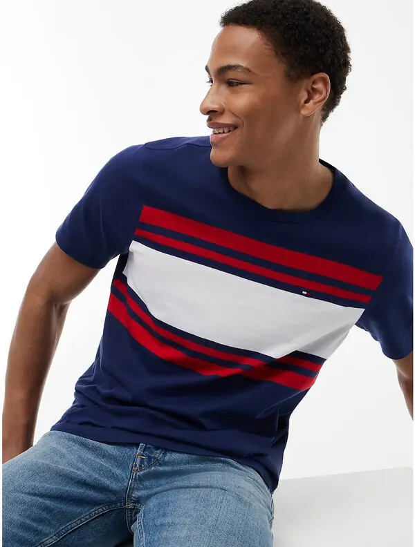 Tommy Hilfiger Block Stripe T-shirt - Navy