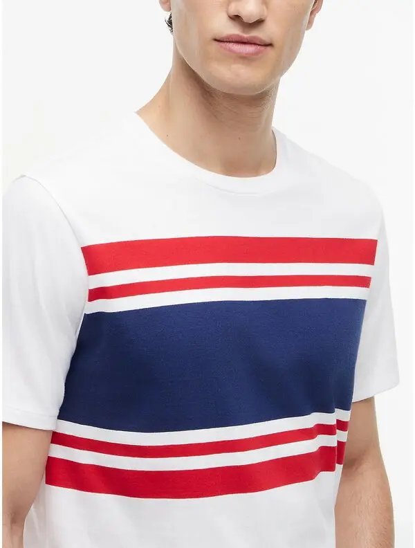 Tommy Hilfiger Block Stripe T-shirt - White/red