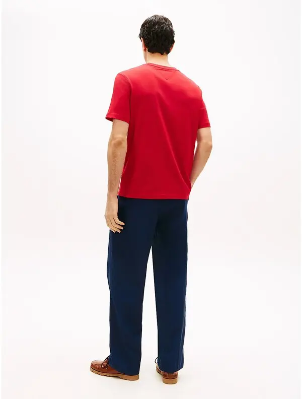 Tommy Hilfiger Stacked Logo T-shirt - Medium Red