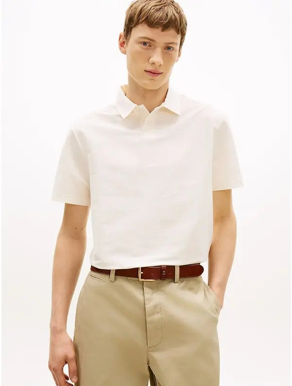 Tommy Hilfiger Th Performance Lightweight Polo - Ivory Petal
