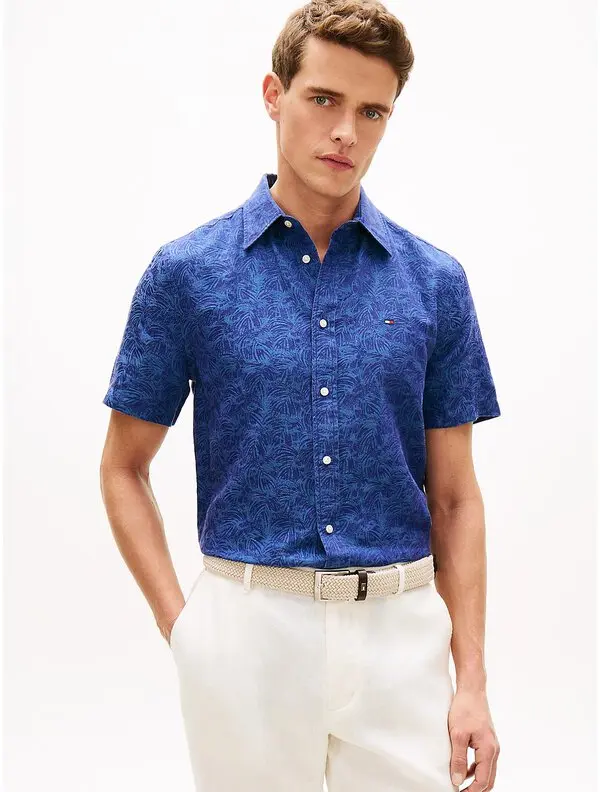 Tommy Hilfiger Palm Print Jacquard Shirt