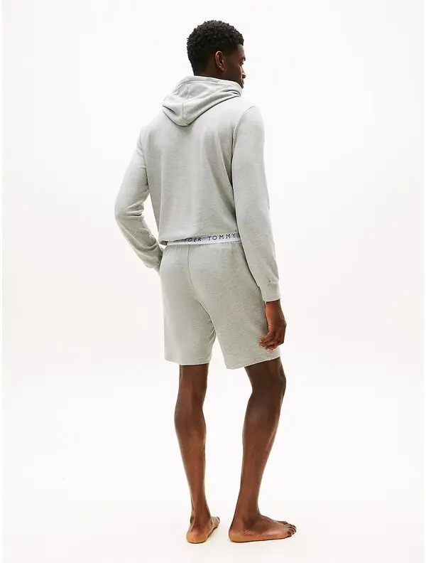 Tommy Hilfiger Logo Pique Sleep Shorts - Grey Heather