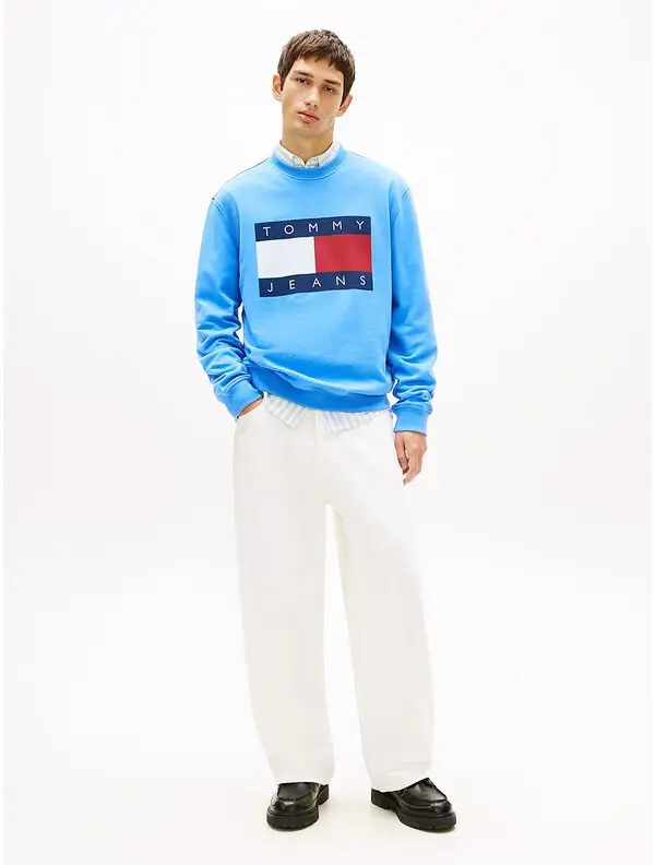 Tommy Hilfiger Big Flag Logo Sweatshirt - Blue Twilight