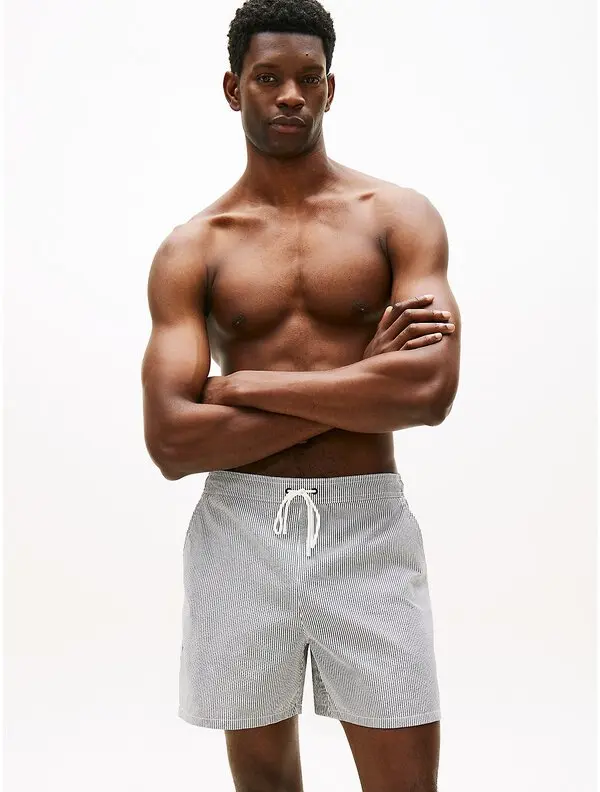 Tommy Hilfiger Striped Swim Trunks - Navy