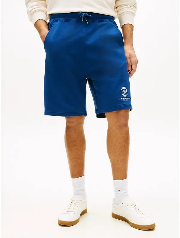 Tommy Hilfiger Monogram Crest Terry Sweatshorts - Blue