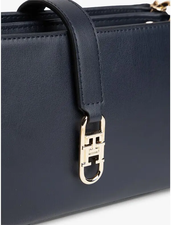 Tommy Hilfiger Polished Monogram Chain Crossbody Bag