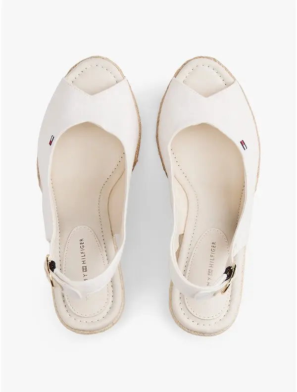 Tommy Hilfiger Slingback Wedge Espadrille Sandals - Ecru