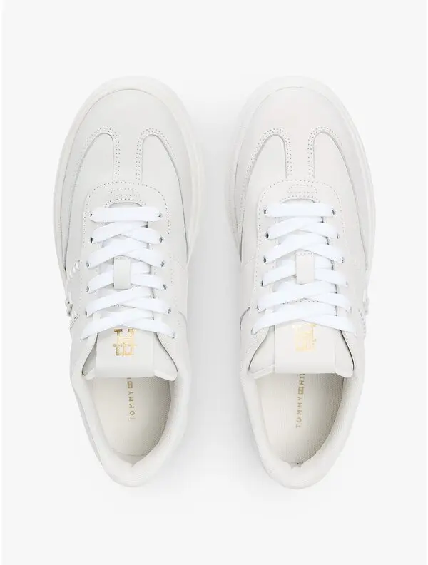 Tommy Hilfiger Platform Leather Court Sneakers