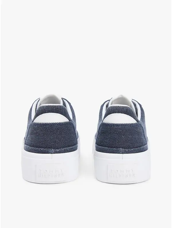 Tommy Hilfiger Canvas Platform Lace-up Sneakers