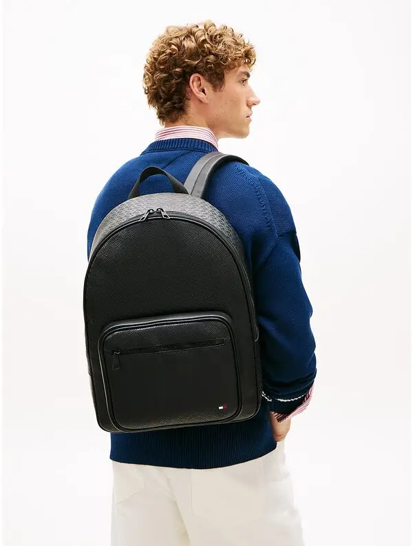 Tommy Hilfiger Allover Flag Logo Backpack