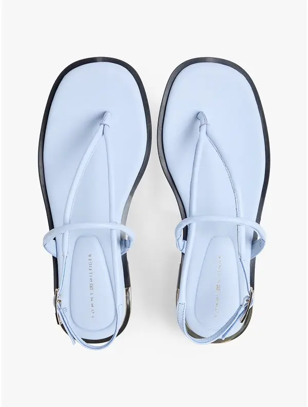 Tommy Hilfiger Metallic Accent Leather Thong Sandals