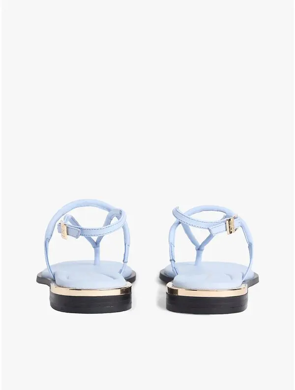 Tommy Hilfiger Metallic Accent Leather Thong Sandals